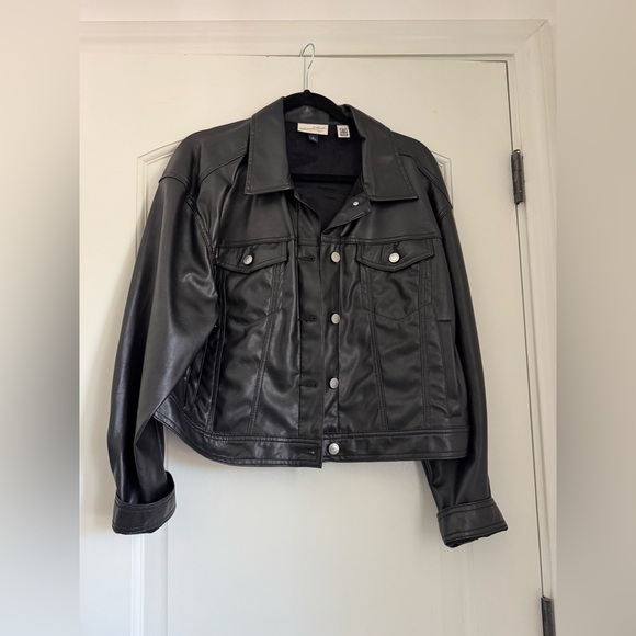 Universal Thread | Jackets & Coats | Universal Thread Black Leather ...